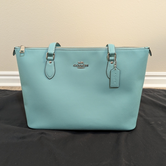 Coach | Bags | Coach Light Blue Tote Bag | Poshmark